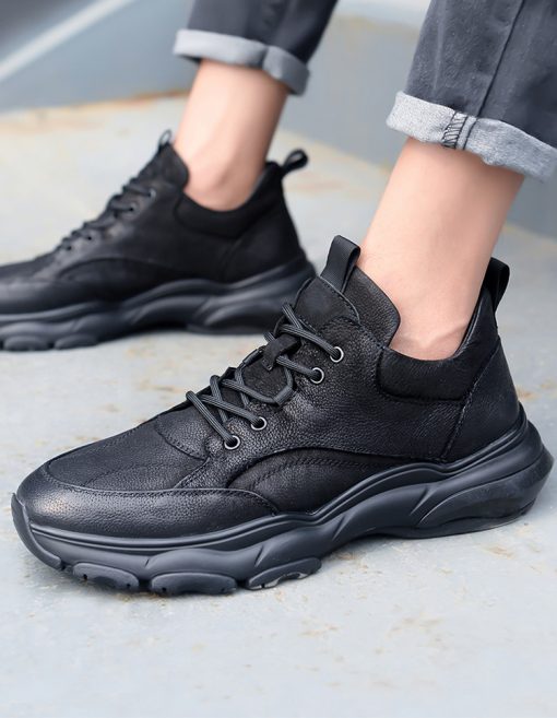 Black High Top Elevator Sport Shoes – Shoes That Make You Taller