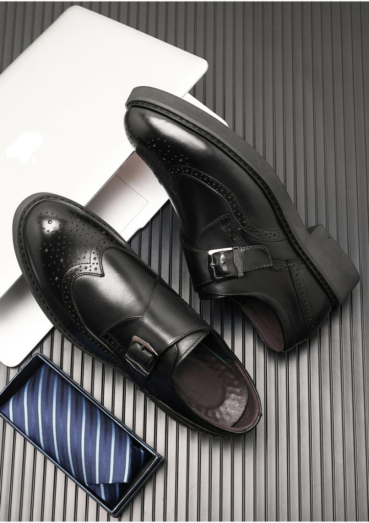 Wingtip Monk Strap Elevator Formal Shoes – Shoes That Make You Taller