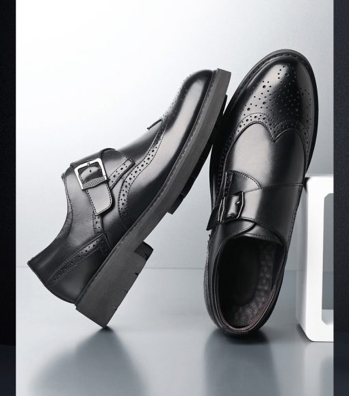 Wingtip Monk Strap Elevator Formal Shoes – Shoes That Make You Taller