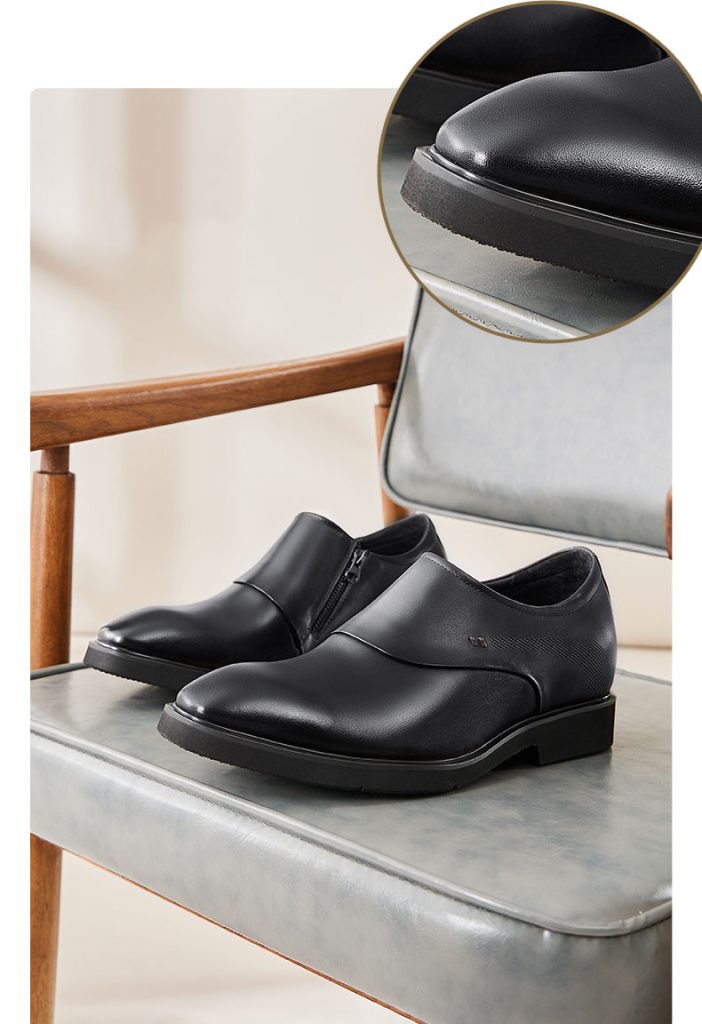 Slip Slip Dress Elevator Shoes With Side Zipper – Shoes That Make You ...