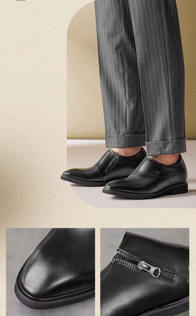 Slip Slip Dress Elevator Shoes With Side Zipper – Shoes That Make You ...