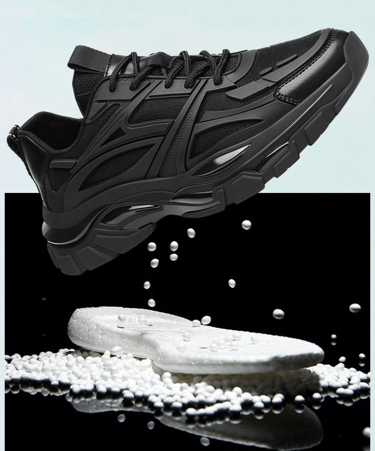 Black Chunky Sole Sneakers 3 Inch Shoes – Shoes That Make You Taller