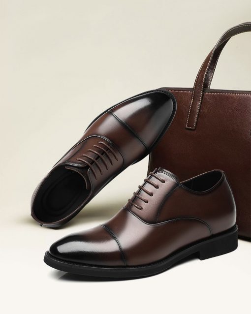 Leather Cap Toe Oxford Formal Elevator Shoes – Shoes That Make You Taller