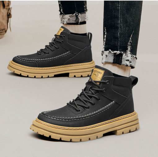 Mens British Height Increasing Work Boots – Shoes That Make You Taller