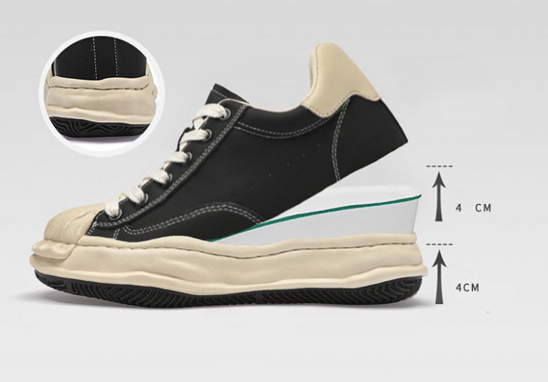 Black And White Shell Toes Shoes Elevator Sneakers – Shoes That Make ...