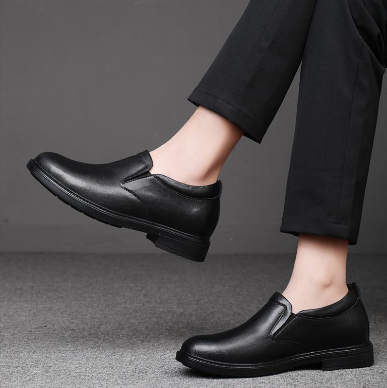 Leather Slip-on Formal Dress Shoes Add Height For Guys – Shoes That ...